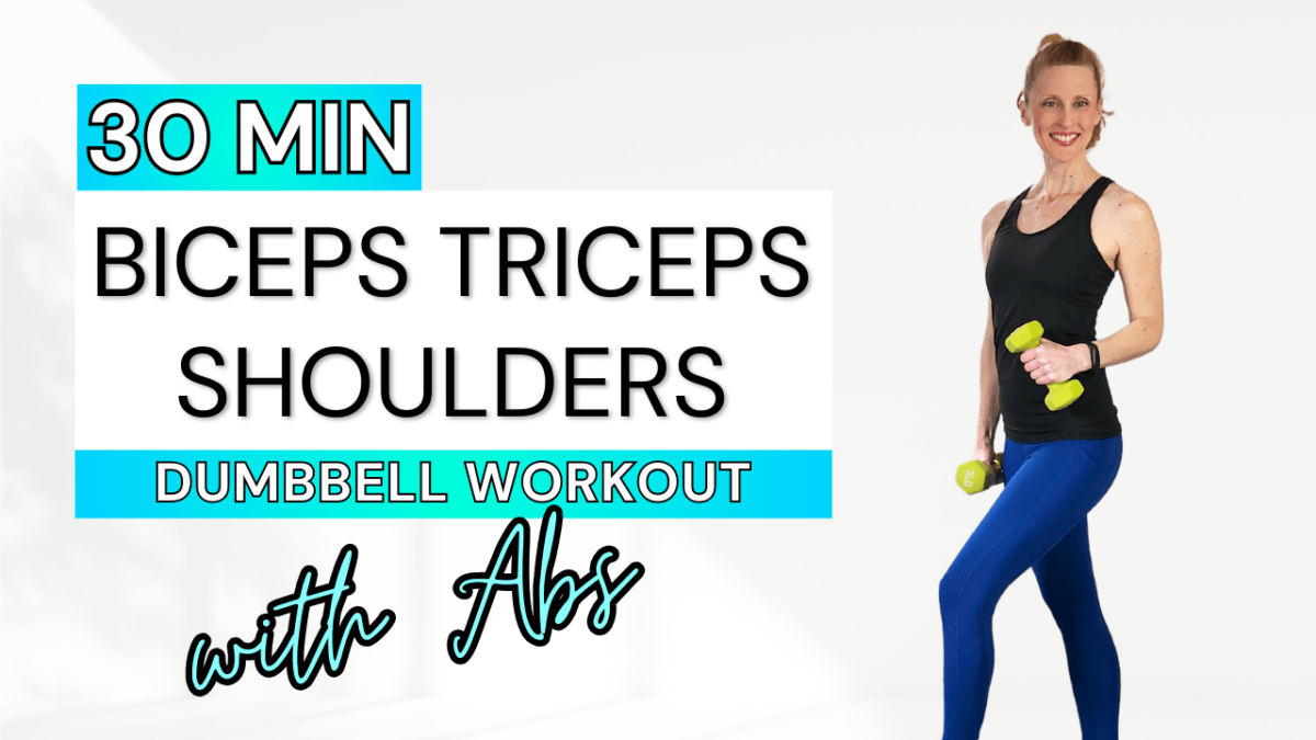 30 Minute SCULPTED ARMS Dumbbell Workout | BICEPS, TRICEPS, & SHOULDERS with ABS